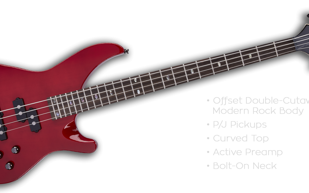 MB200BR Mitchell Electric Bass Guitar Blood Red - Mitchell Guitars