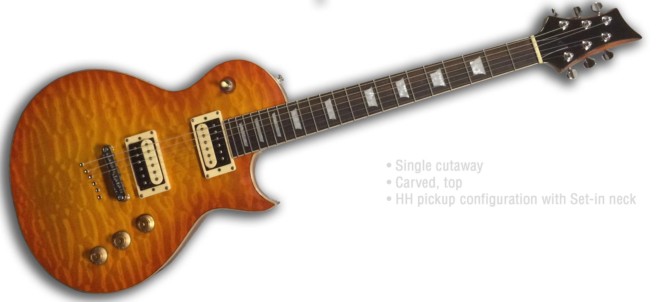 MS400-honeyburst-test-angle-bullets - Mitchell Guitars