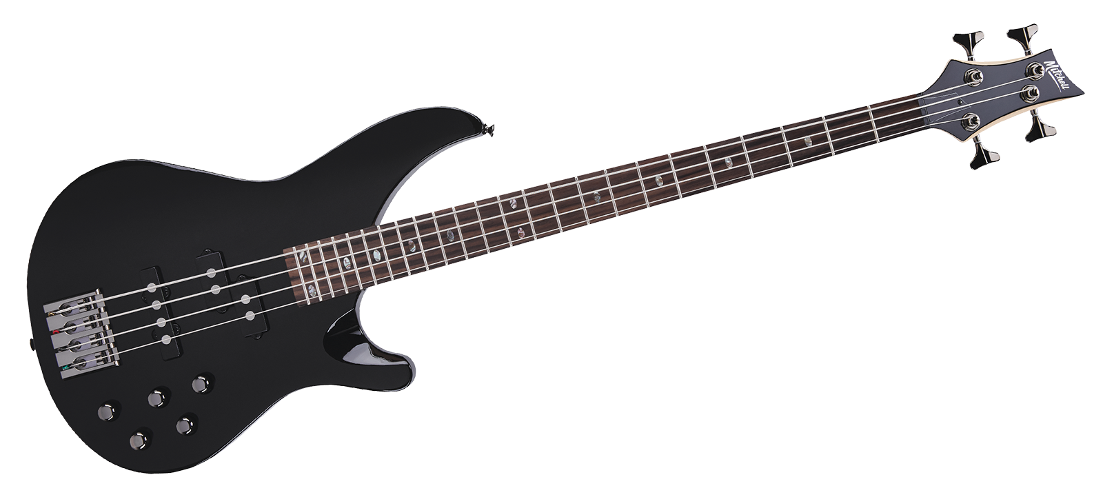 MB300BK Mitchell Electric Bass Guitar Black - Mitchell Guitars